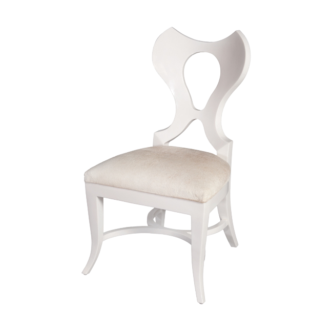 bat-side-chair-enamel-white-muslin - Olystudio.com
