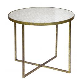 jonathan low side table gold dark shell large 30 - Olystudio.com
